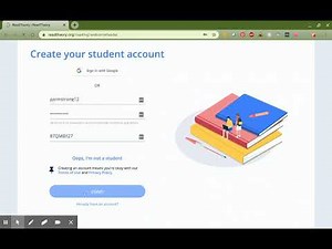 How to sign up for a new ReadTheory student account