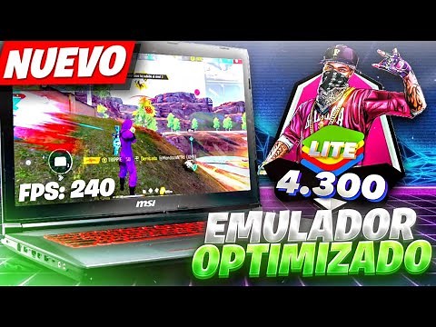 BLUESTACKS 4.300 LITE!! 😈NUEVO EMULADOR PARA PC GAMA BAJA ✅ Como DESCARGAR Free Fire en PC