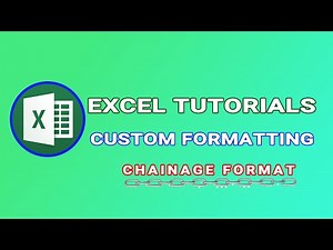 EXCEL TUTORIALS | CONDITIONAL FORMATTING | CHAINAGE FORMAT