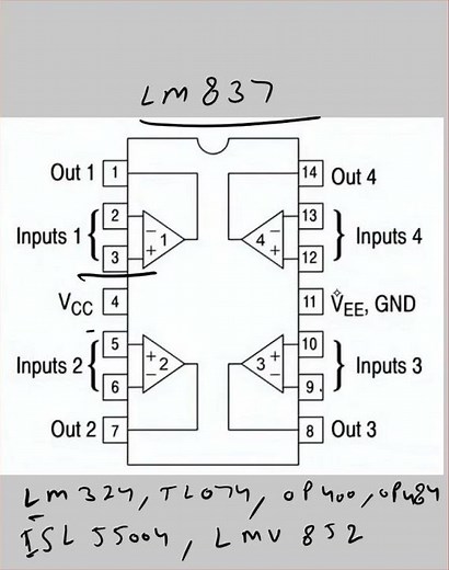 LM837 ic circuit diagram |lm837 ic |lm324
