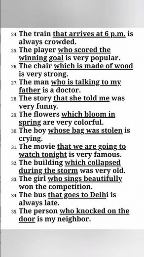 Adjective clause examples