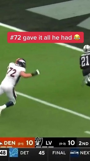 Broncos OL Garrett Bolles Hustle Play to Prevent Fumble Return
