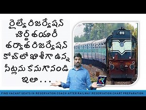 Trick to Find Vacant Seats in Reservation coach after Railway Reservation Chart Preparation
