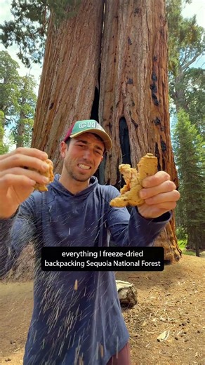 Backpacking and EATING good at #sequoianationalpark What should I freeze-dry next? #backpacking #eat
