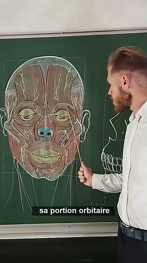 Anatomie des muscles de la face en moins d'une minute ! #shorts #anatomie