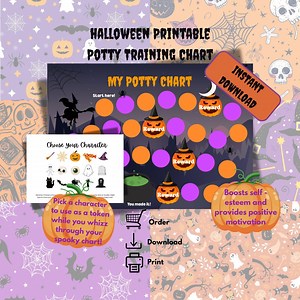 Halloween Potty Training Chart: Spooky Kids Reward Tracker (digital Download) - Etsy