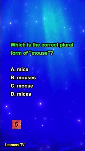 What is the plural form of mouse?