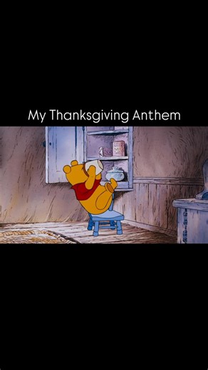Disney History on Instagram: "I’ve officially adopted “Up, Down, Touch the Ground” as my Thanksgiving anthem. Written by the Sherman Brothers, it’s Winnie the Pooh’s workout song, perfect for building up an appetite before the feast!"