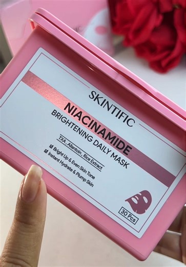 แผ่นมาส์กหน้า SKINTIFIC niacinamide brightening daily mask #skintificth #skintificdailymask #แผ่นมาส์กหน้า #มาส์กหน้า #มาส์กหน้าskintific