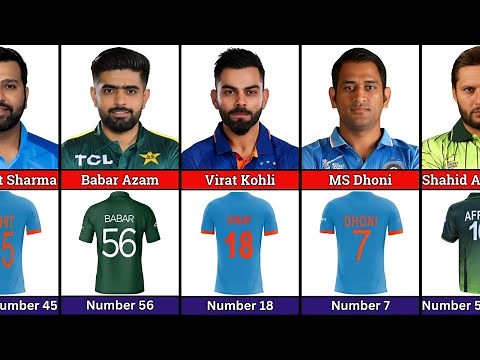 Jersey numbers of famous cricketers
