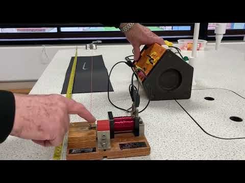 Standing waves on a string using ticker timers