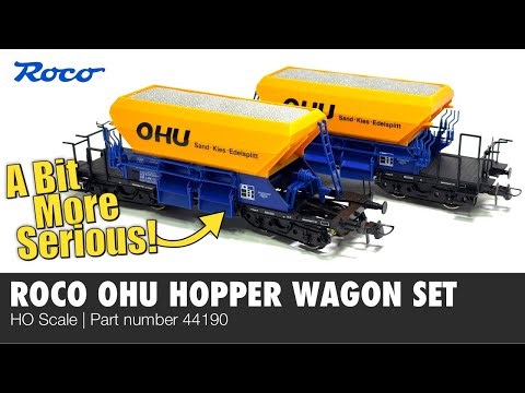A BIT MORE SERIOUS - Roco OHU Hopper Wagon Set - 44190 HO Scale model railway review