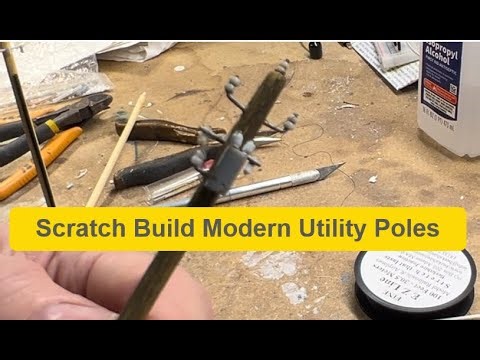 How to Scratch Build Modern HO Scale Utility Poles