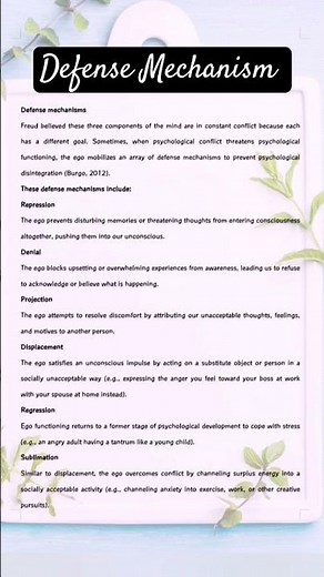 Defense Mechanism | Freudian Theory |Psychoanalysis #literature #education #shortvideo