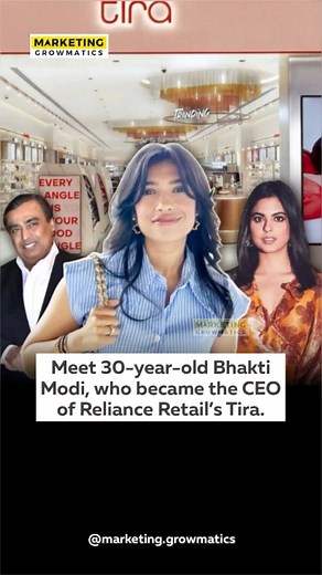 At just 30, Bhakti Modi is a key player in India’s retail sector. As CEO of Reliance Retail’s beauty platform Tira, her leadership and strategic vision are driving its success. Bhakti was mentored by V Subramaniam, Managing Director at Reliance Retail, and took charge of Tira’s strategy in April 2023. Recognized as a co-founder by Reliance, she’s competing with major brands like Nykaa and Tata Cliq Palette.With degrees in Consumer Psychology from the University of Pennsylvania and Fashion Design