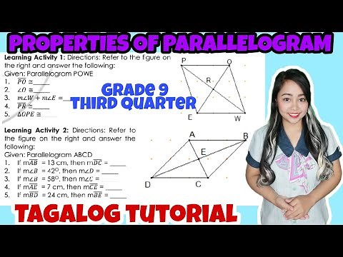 Learning Activity 1-2 Grade 9 Week 1 LEAP MODULE PARALLELOGRAM | TAGALOG TUTORIAL |MATHTV PH