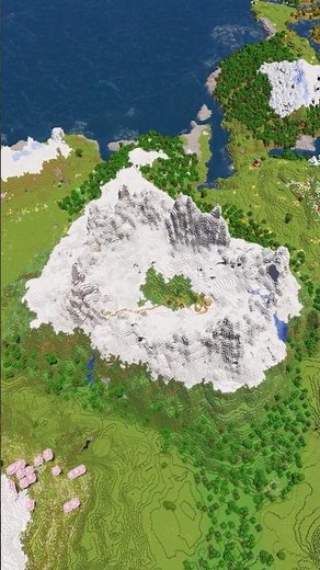 I Found a Tiny Village Hidden in a Mountain Circle! (Minecraft Seed)