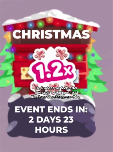 And im still not getting 2x from the mini game its still 5k #adoptme #fyp #gingerbread #viral #relatable