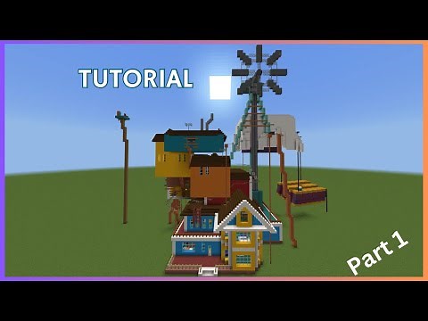 Minecraft Tutorial: How To Make Hello Neighbor Alpha 3 House Part 1!