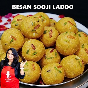 1.5M views · 14K reactions | कम घी बिना चाशनी बेसन सूजी के दानेदर...