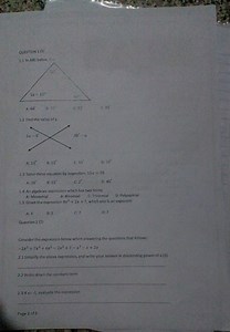 Question 1 (5)1 In ABC below, X:[Diagram of a triangle with... | Filo