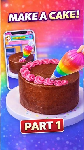 🎂Make a Cake - Part 1/ Cake Making Game🎮