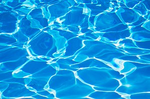 Italy, Simming Pool, Sund and Light Reflections in Pool Water