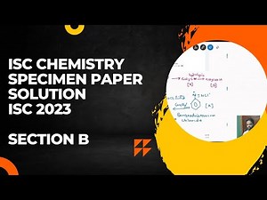 isc chemistry specimen paper solution 2023 | solved isc chemistry specimen paper 2023 | class 12