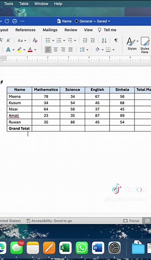 How to do calculations in word tables. Word tips part 1 #fyp #fypシ #foryou #tiktoksrilanka #onemillionaudition