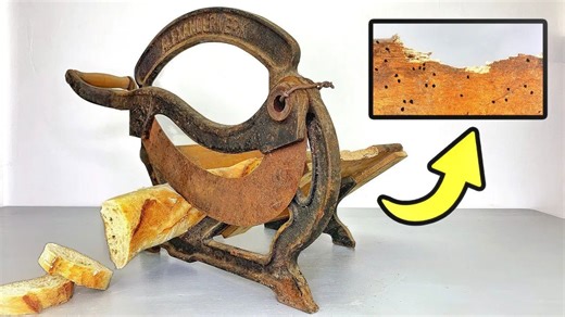 From rusty to functional: Bread guillotine restoration