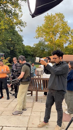 Here, I’m using the FX3 with the 70-200mm G Master lens for close-up shots, while the Steadicam is capturing the wide shots. Bollywood music video shoot. | Arman Khan