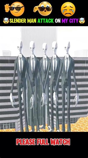 SLENDER MAN ATTACK ON CITY 😜 #indiantheftauto #youtubeshorts #viralshorts #shorts #gta5 #gta6