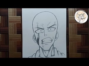 How to Draw Saitama (One Punch Man) Step by Step | Easy Drawing Tutorial #CrazyDraw #saitama