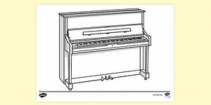 Piano Colouring Sheet