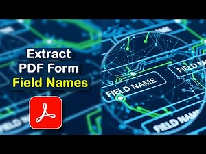 How to Extract PDF Form Field Names with Adobe Acrobat Pro DC