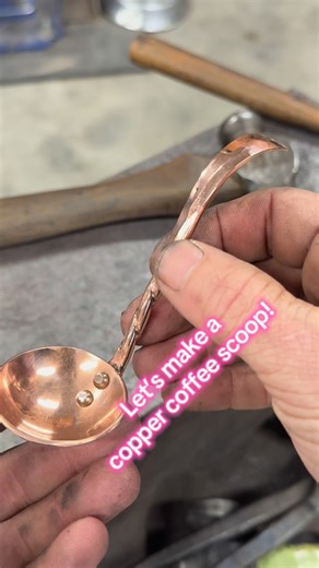 John Medlin on Instagram: "Solid copper coffee scoops hit the site this Friday! Make sure you get one! #coffee #process #cookware #copper"