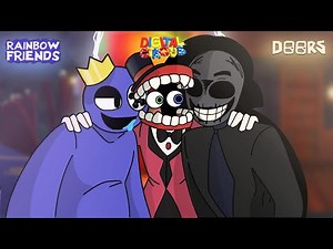 The alliance between digital Circus com Doors and rainbow friends (animation) multiverse series