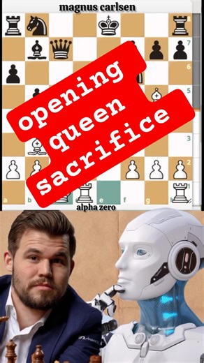 "A Crazy Queen Sacrifice in the Sicilian! Magnus Carlsen vs AlphaZero"