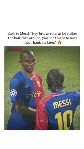 infinity ♾️ on Instagram: "The post features a 2009 UEFA Champions League clip of Juninho Pernambucano scoring a curling free kick for Lyon against Barcelona at Camp Nou, with Samuel Eto'o urging Lionel Messi to turn and watch the strike unfold. Juninho, renowned for 77 career free-kick goals—more than any player in history—used his signature knuckleball technique here, creating an unpredictable trajectory that beat Victor Valdés despite the 25-yard distance. Posted January 6, 2026, the video ga