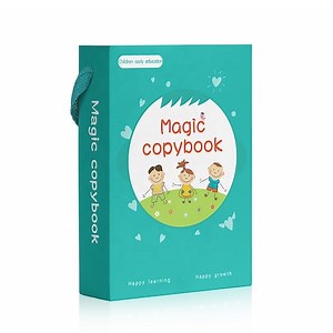 Set 5 caiete de lucru reutilizabile cu adancituri - invat sa scriu, litere, cifre, figuri geometrice, clasa pregatitoare, 2 pixuri cu rezerve, 2 suporturi corectare scris - eMAG.ro