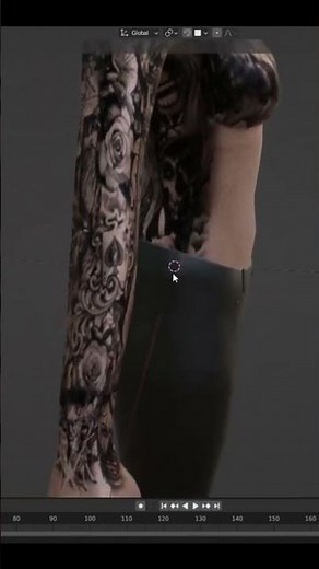 Making A Custom GTA 5 / FiveM Full Body Tattoo 🥶🔥😤 #Shorts #GTA5 #GTAV #GTARP #FiveM #blender