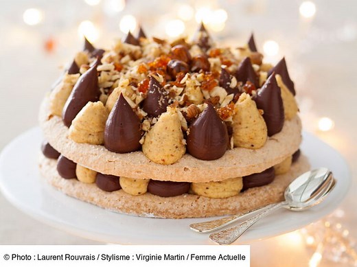 Dacquoise praliné-chocolat de Christophe Michalak : Découvrez toutes les recettes de Femme Actuelle