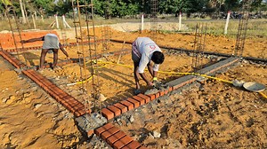 Bricklaying Method To Building Plinth Beam Construction | Sumiconstruction