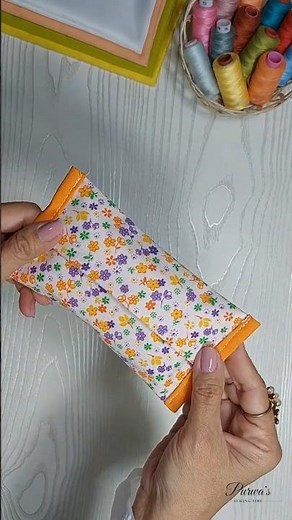 DIY Small Size Tissue Holder and Card Wallet | Pouch Bag - Zipper Pouch / Pocket Tissue Holder