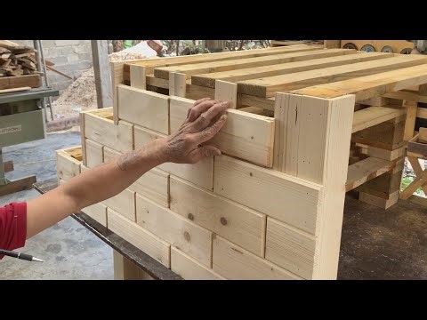 Woodworking Ideas Applied To Practical Life // How To Make Wooden Stairs Easily From Pallet Wood
