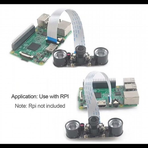 REES52 Raspberry Pi Night Vision Camera Adjustable-Focus Module 5MP OV5647 Webcam Video 1080p for Ra