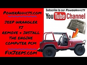 Jeep Wrangler YJ - Remove and install a PCM. The Jeeps Computer #swappcm #jeepecm