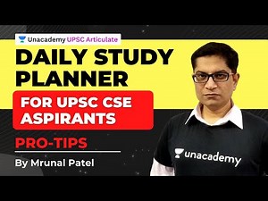 Daily Study Planer for UPSC CSE Aspirants | Here it from Mrunal Patel