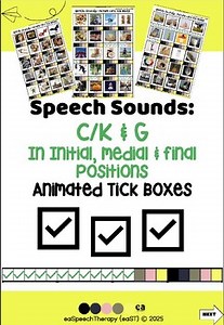No Prep K G Speech Animated PowerPoint & Tick Box PDF Self Rating Photo Pictures