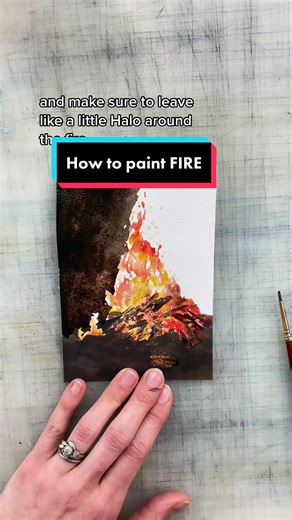 Easy Watercolor Fire Painting Tutorial